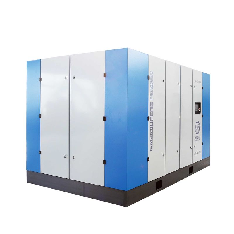 220kw Two Stage Screw Air Compressor 300hp Horizontal Permanent Magnet ...
