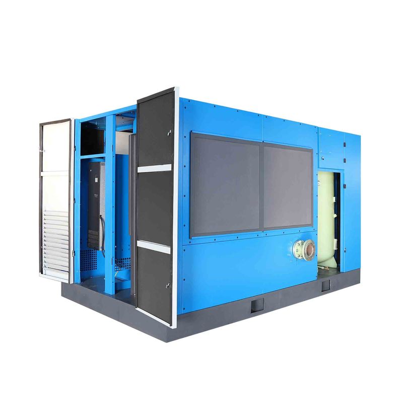220kw Two Stage Screw Air Compressor 300hp Horizontal Permanent Magnet ...