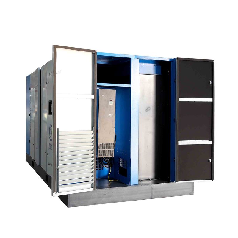 220kw Two Stage Screw Air Compressor 300hp Horizontal Permanent Magnet ...